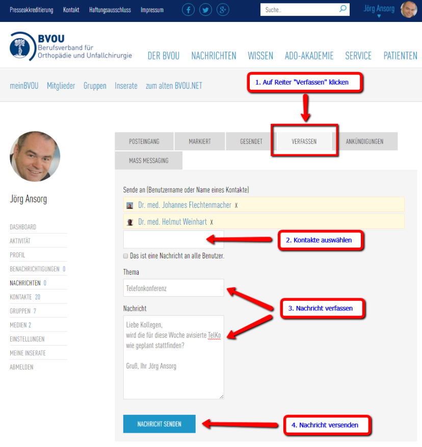 FAQ: Die Grundfunktionen des neuen BVOU-Netzwerkes kurz erklärt – BVOU Netzwerk